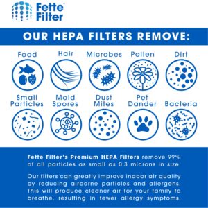 Fette Filter - at-OFL True Hepa Replacement Filter Compatible with HoMedics TotalClean True HEPA Tower Air Purifier Model AT-PET01 AT-PET02 and AR-45 Part Number at-OFL (Pack of 4)