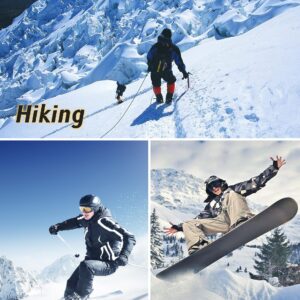 TACVASEN Men Ski Pants Insulated Waterproof Mens Waterproof Insulated Fishing/Hunting Pants Winter Work Pants for Men Insulated Ski Pants Men