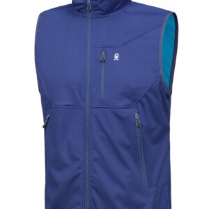 Little Donkey Andy Men's Lightweight Softshell Vest, Windproof Sleeveless Jacket for Travel Hiking Running Golf Blue XL