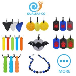 Sensory Chew Necklace (3 Pack) - Sensory Oral Motor Aids Teether Toys for Autism, ADHD, Baby Nursing or Special Needs- Reduces Chewing Biting Fidgeting for Kids Adult Chewers