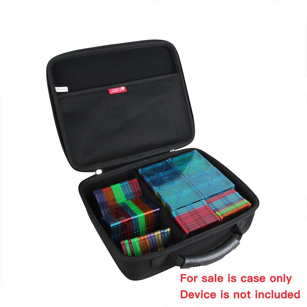 Hermitshell Hard Travel Case for PicassoTiles/Playmags 100 Piece Set 100pcs Magnet Building Tiles (Black)