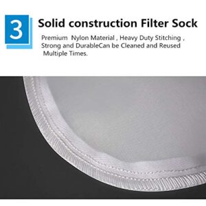 Nylon Mesh Filter Socks 7 Inch Ring 150 Micron 16 Inch Long NMO Aquarium Filter Bags -1Pack (150 Micron 7" x 16")