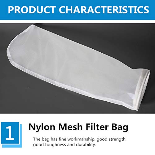 Nylon Mesh Filter Socks 7 Inch Ring 150 Micron 16 Inch Long NMO Aquarium Filter Bags -1Pack (150 Micron 7" x 16")