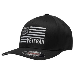 eagle six gear veteran flag cap - l/xl black