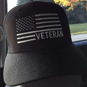 Eagle Six Gear Veteran Flag Cap - L/XL Black