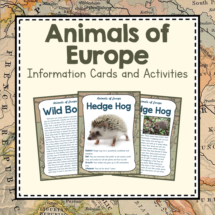 Europe Unit Study: Animals of Europe