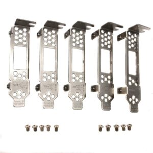 spartshome 5pcs generic low profile brackets with screws replacement for dell perc h830 lsi sas 9300-8e pci-e hba lsi sas00343 sas3008 12gb pci-e hba lenovo 00ae914