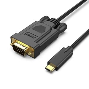 benfei usb c to vga 3 feet cable, usb type-c to vga cable [thunderbolt 3/4 compatible] with iphone 15 pro/max, macbook pro/air 2023, ipad pro, imac, s23, xps 17, surface book 3 and more