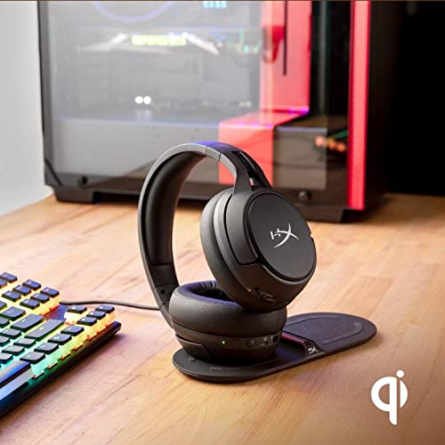 HyperX Cloud Flight S - Wireless Gaming Headset, 7.1 Surround Sound, 30 Hour Battery Life, Qi Wireless Charging, Detachable Microphone with LED Mute Indicator, Compatible with PC & PS4