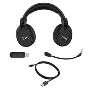 HyperX Cloud Flight S - Wireless Gaming Headset, 7.1 Surround Sound, 30 Hour Battery Life, Qi Wireless Charging, Detachable Microphone with LED Mute Indicator, Compatible with PC & PS4