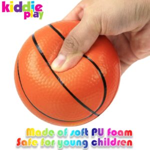 Kiddie Play Set of 4 Balls for Toddlers 4" Soft Soccer Ball, Baseball, Basketball, and 6" Football for Kids