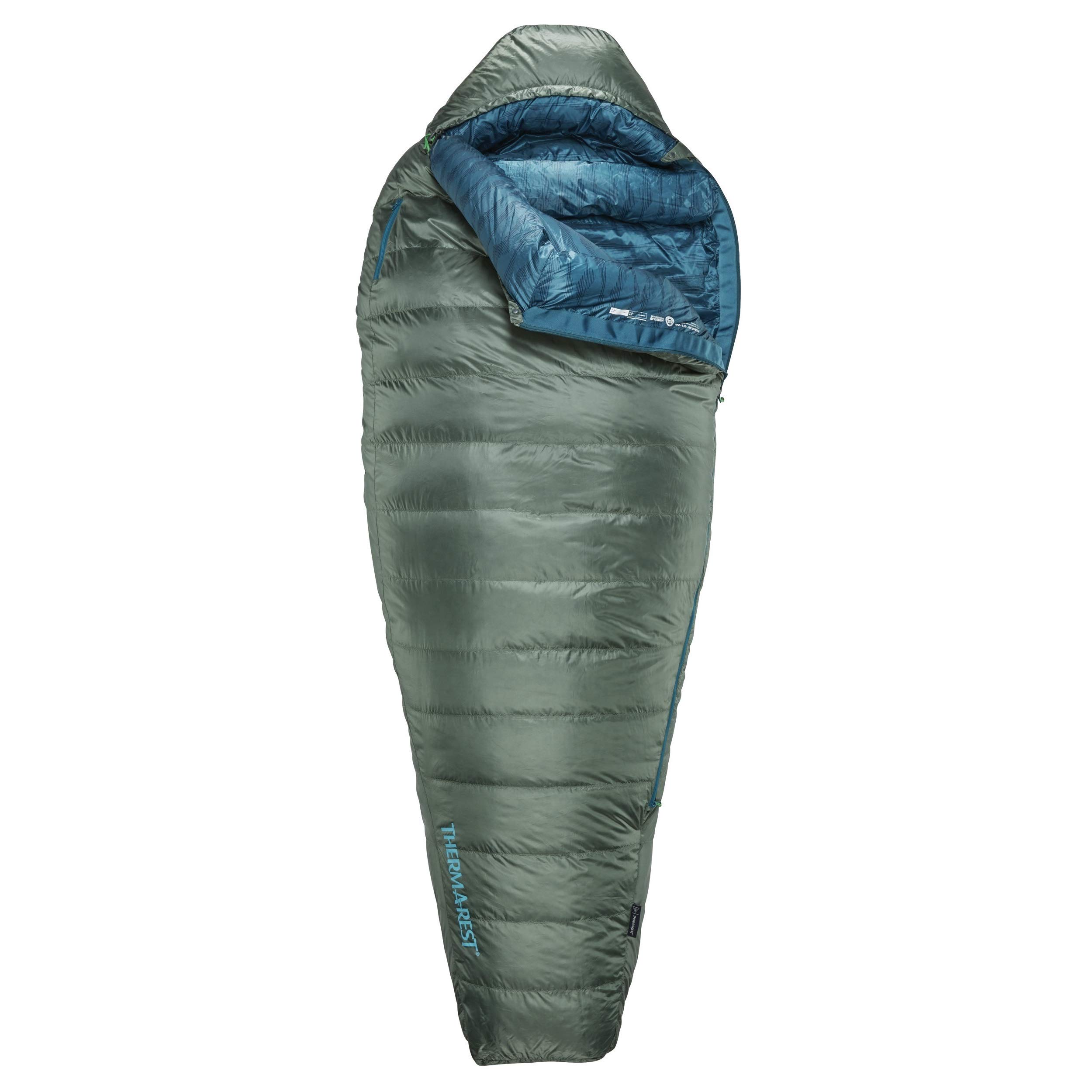 Therm-a-Rest Questar 0F/-18C Lightweight Down Mummy Sleeping Bag, Balsam