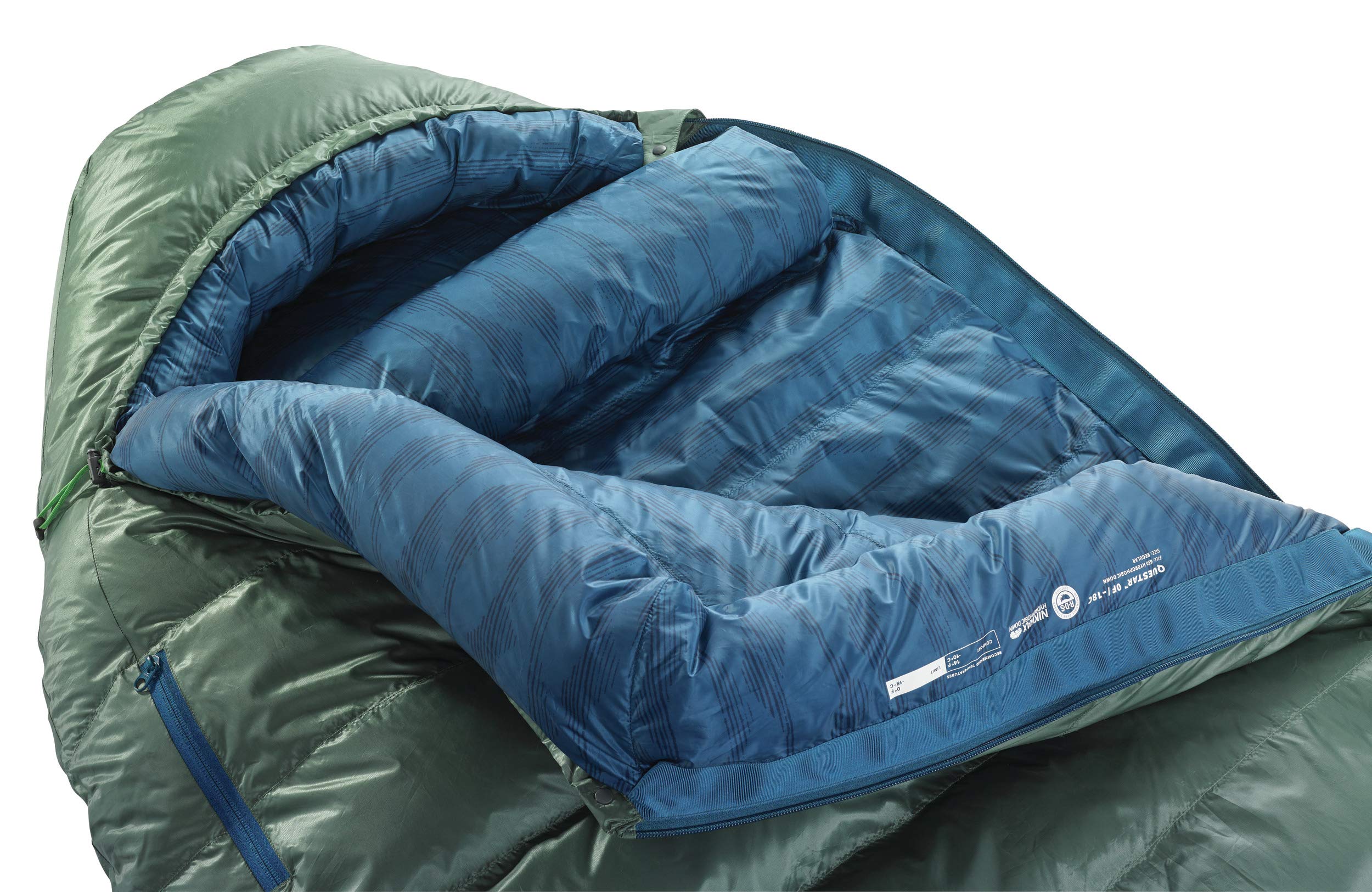 Therm-a-Rest Questar 0F/-18C Lightweight Down Mummy Sleeping Bag, Balsam