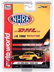 auto world 347-1 dhl j.r. todd nhra funny car ho scale electric slot car