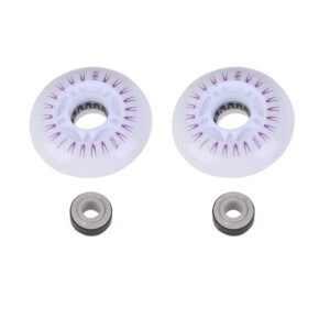 lioobo 2 pcs flash roller skating wheels lighted roller skates wheels roller skating shoes skate accessories light up roller wheels led roller wheels pu wheels wheel