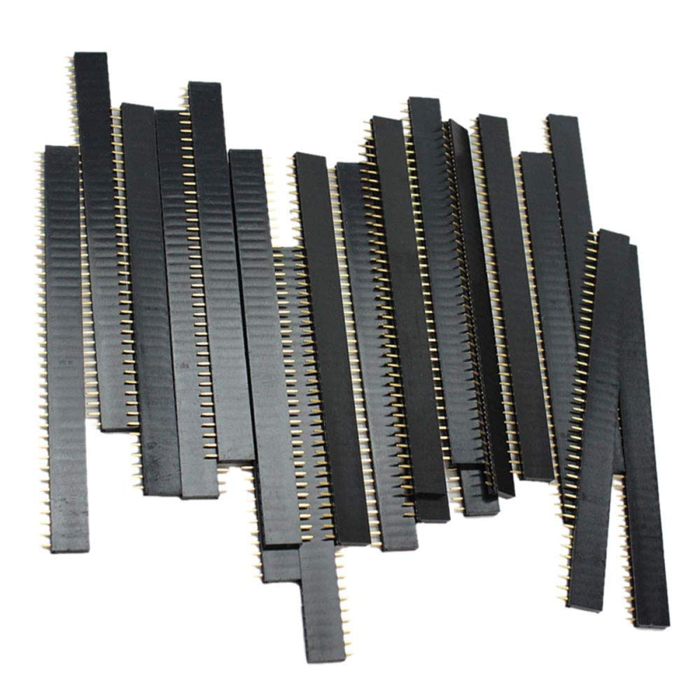 Gump's grocery 20PCS Female 40pin 2.54mm Header Socket Row Strip PCB Connector for Arduino