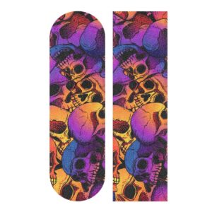 skull puttern skateboard grip tape sheet scooter deck sand paper 9" x 33"