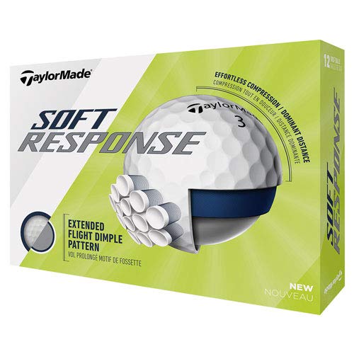 TaylorMade Soft Response Golf Ball, White, Dozen , Large