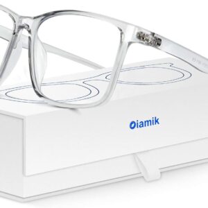 OIAMIK Blue Light Blocking Glasses: Computer Reading TV Phones Gaming Glasses Anti Eyestrain Blue Light Glasses for Woman/Men Anti UV Glare Eyeglasses (Gray)