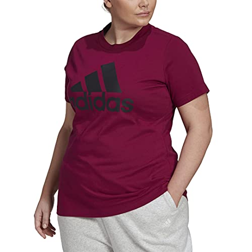 adidas Women's Must Haves Badge of Sport Tee, Power Berry, XX-Small