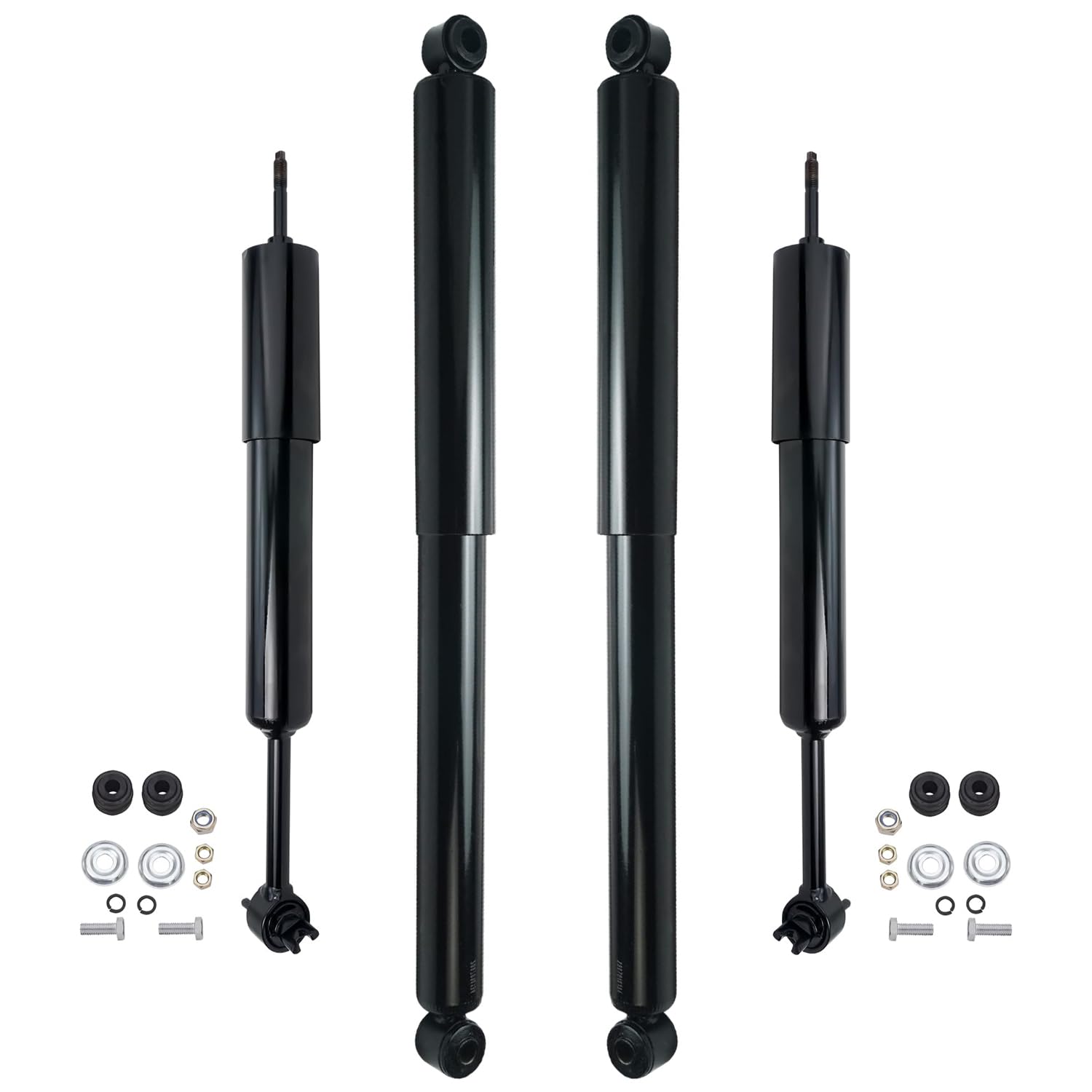 Detroit Axle - 4pc Shock Absorbers for 98-11 Ford Ranger, 98-09 Mazda B3000 B4000, 4 Front and Rear Shock Absorbers Assembly 1998 1999 2000 2001 2002 2003 2004 2005 2006 2007 2008 2009 Replacement