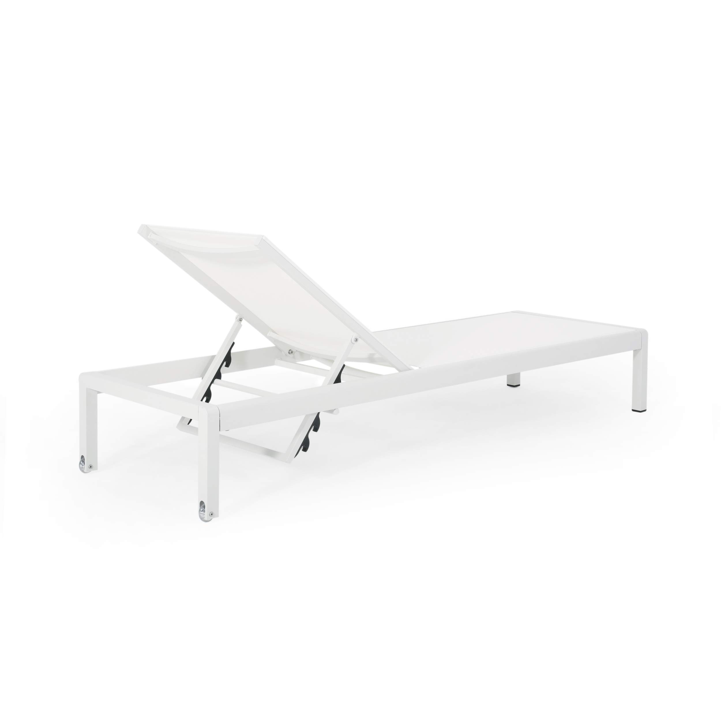 Christopher Knight Home Cynthia Outdoor Chaise Lounge, White