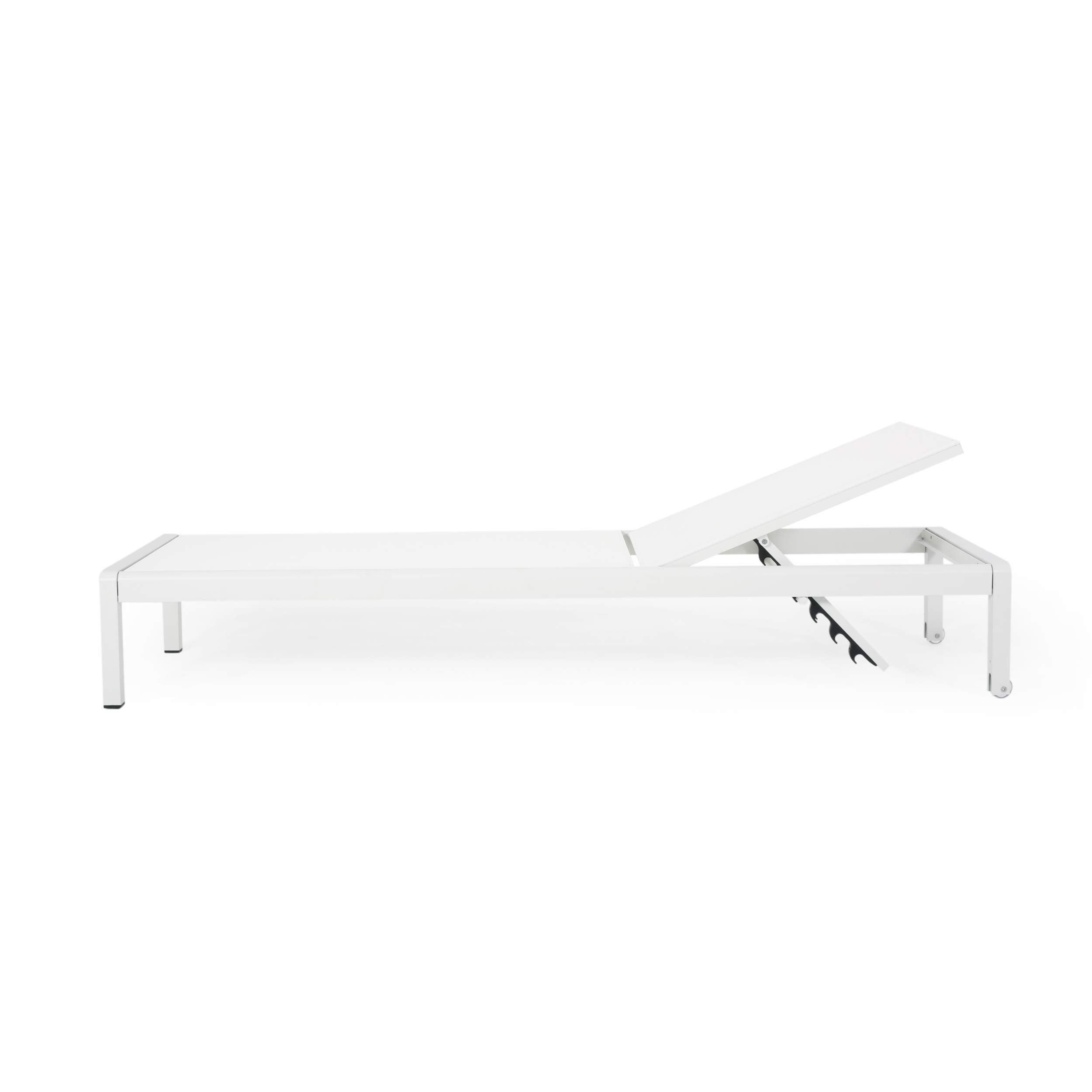 Christopher Knight Home Cynthia Outdoor Chaise Lounge, White