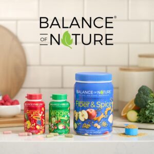 Balance of Nature Whole Food Nutritional Supplement with Superfood Fruits and Vegetables for Women, Men, and Kids - 90 Capsules, 3 Sets