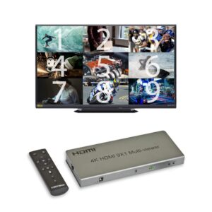 expert connect 9-channel hdmi multi-viewer/screen divider/switch | 1080p / 4k@30hz | 11 viewing modes