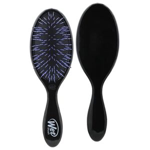 wet brush thick hair detangling brush, black - ultra-soft intelliflex bristles glide through tangles with ease - pain-free detangler for all hair types, wet & dry hair