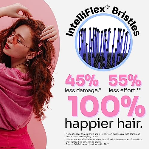 Wet Brush Thick Hair Detangling Brush, Black - Ultra-Soft IntelliFlex Bristles Glide Through Tangles With Ease - Pain-Free Detangler for All Hair Types, Wet & Dry Hair