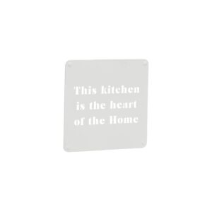 Foreside Home & Garden 10 inch Diameter This Kitchen is The Heart White Laser Cut Foreside Home and Garden Decorative Metal Wall Sign