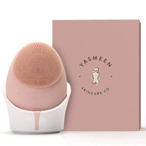 Sonic Facial Cleansing Brush, Waterproof Electric Face Cleansing Brush Device for Deep Cleaning|Gentle Exfoliating|Massaging,Rechargeable,Yasmeen Skincare Co.