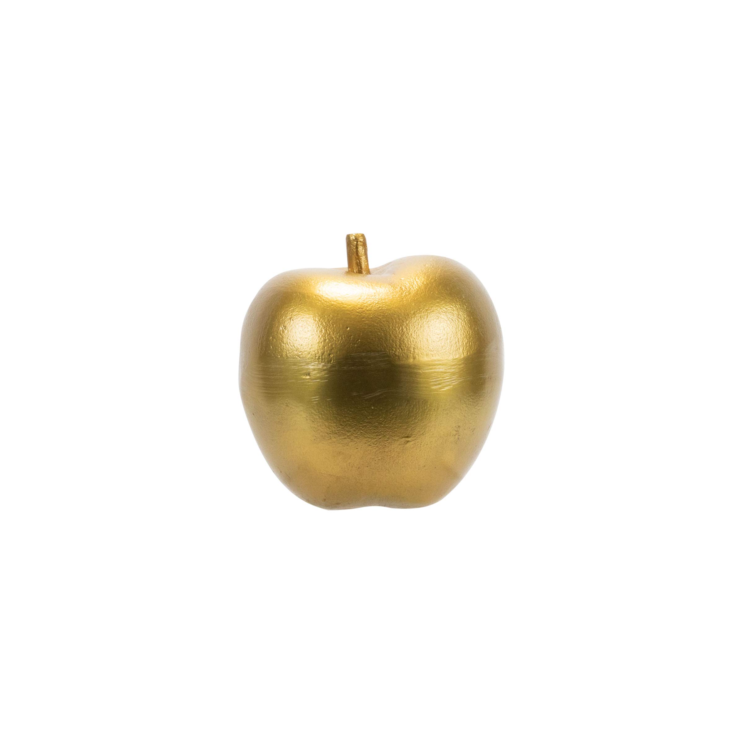 Foreside Home and Garden Brass Metal Apple Sculpture Table Top Decor