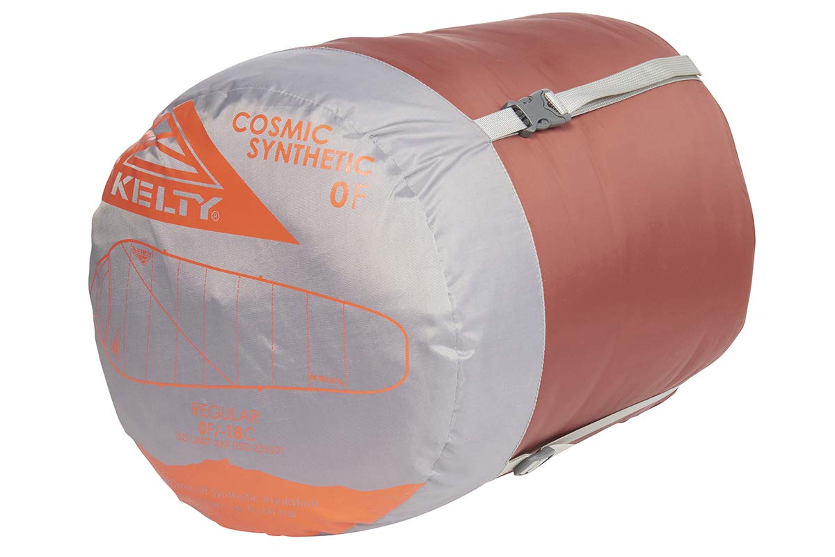 Kelty Cosmic Synthetic Fill 0 Degree Backpacking Sleeping Bag, Regular – Compression Straps, Stuff Sack Included