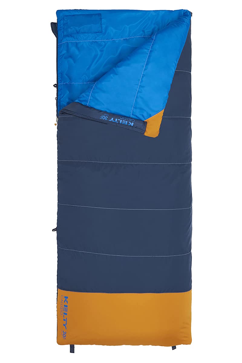 Kelty Callisto Kids 30 Degree Synthetic Insulated Sleeping Bag, Soft Shell, Stuff Sack Included for Boys and Girls