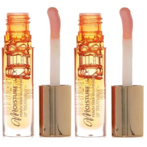 Pack of 2 Milani Moisture Lock Peach Seed Oil Infused Lip Treatment, Rejuvenating Peach Mango (03)