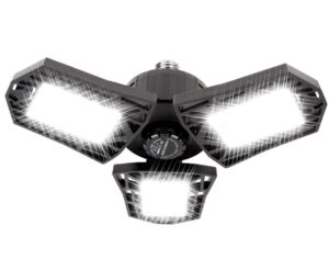 anypowk led garage light - 6000 lumen 6500k daylight 60w, three leaf led garage ceiling lights