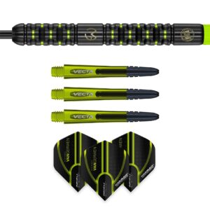 WINMAU Michael Van Gerwen MvG Adrenalin 24 Gram Tungsten Darts Set with Flights and Stems (Shafts)