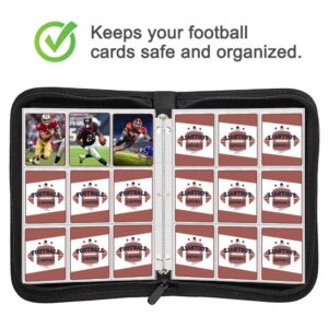 POKONBOY 9-Pocket Football Card Binder, Trading Card Holder with Sleeves Card Collectors Album Hold Up to 900 Cards, Fit for Football Cards Baseball Cards Sport Trading Cards