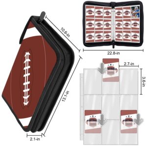 POKONBOY 9-Pocket Football Card Binder, Trading Card Holder with Sleeves Card Collectors Album Hold Up to 900 Cards, Fit for Football Cards Baseball Cards Sport Trading Cards