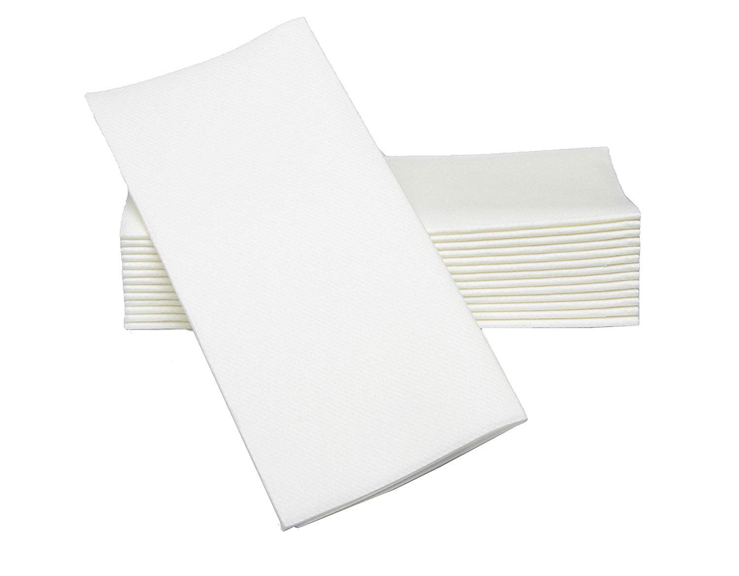 Premium disposable white dinner napkins 1517 1/8 fold 150 count