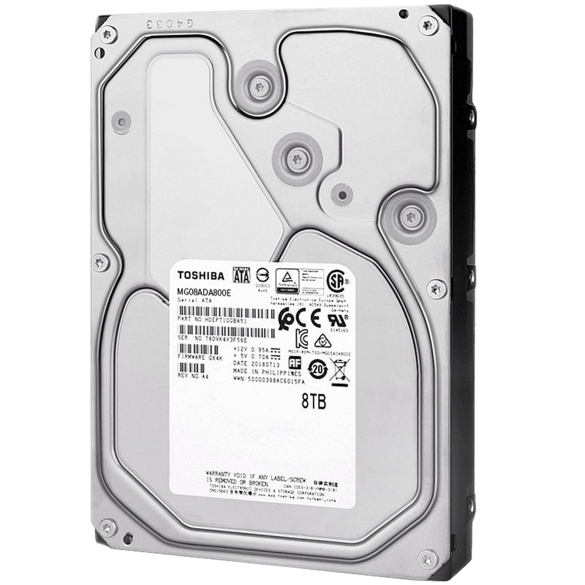 Toshiba 233588 Hd Mg06aca800e 3.5 8tb Sata 6gb S 7.2k Rpm 256m 512e Bare