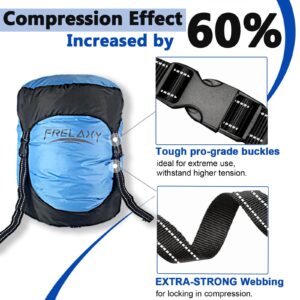 Frelaxy Compression Sack, 40% More Storage! 11L/18L/30L/45L Compression Stuff Sack, Water-Resistant & Ultralight Sleeping Bag Stuff Sack - Space Saving Gear for Camping, Traveling, Backpacking