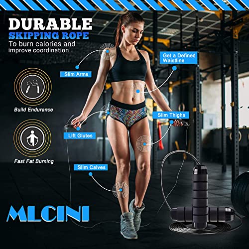 MLCINI Agility Ladder 1 Agility Training Equipment 1 Resistance Parachute 4 Adjustable Hurdles 12 Disc Cones 1 Jump Rope 3 Resistance Band 1 Yoga Band Agility Speed Training Equipment for Youth&Adults