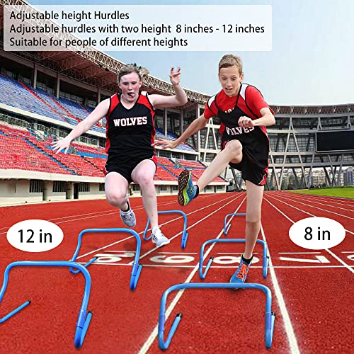 MLCINI Agility Ladder 1 Agility Training Equipment 1 Resistance Parachute 4 Adjustable Hurdles 12 Disc Cones 1 Jump Rope 3 Resistance Band 1 Yoga Band Agility Speed Training Equipment for Youth&Adults