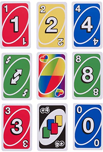 Mattel Games UNO Play with Pride Card Game with 112 Cards and Instructions, Great for Ages 7 Years Old & Up