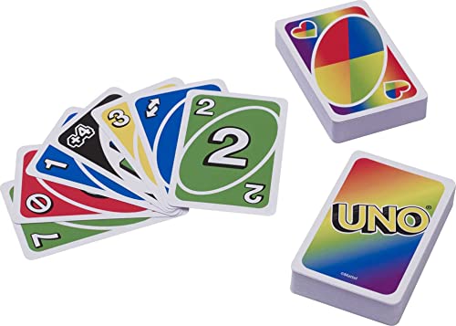 Mattel Games UNO Play with Pride Card Game with 112 Cards and Instructions, Great for Ages 7 Years Old & Up