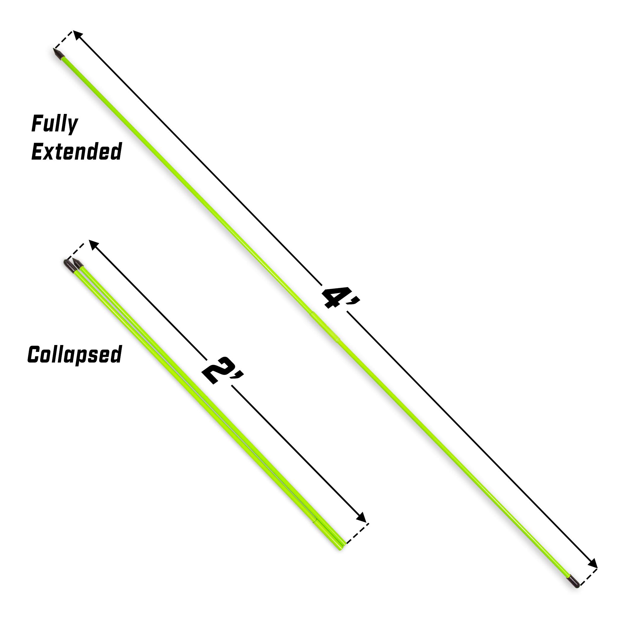 GoSports Golf Alignment Training Sticks 3 Pack - 48 Inch Golf Alignment Aid Practice Rods