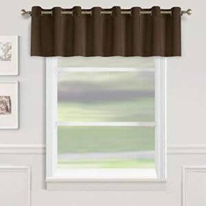 Popular Bath 882674 Twilight Grommet TOP Blackout Window Valance 54"X18" Chocolate, 54 x 18